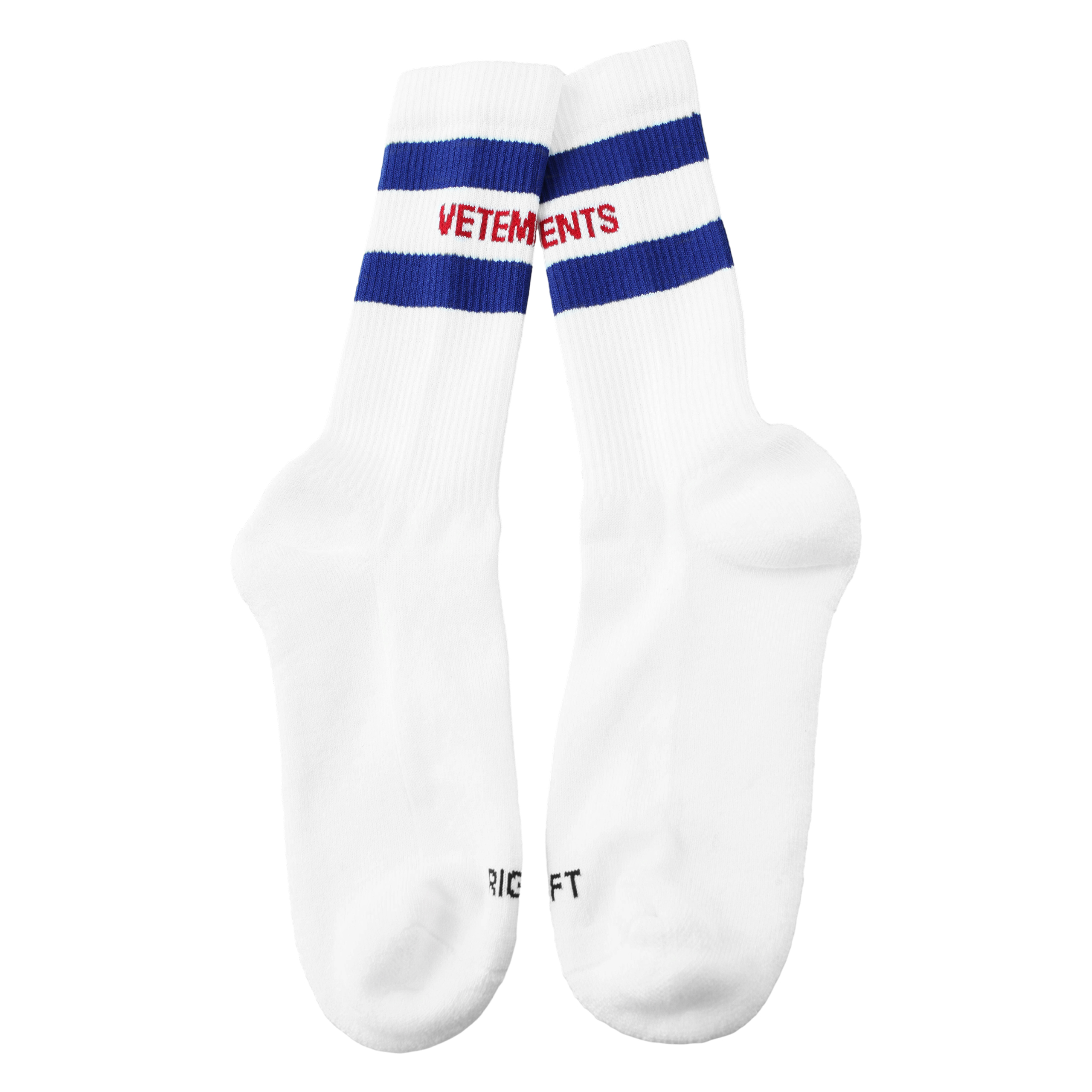 Buy VETEMENTS women white logo socks for $160 online on SV77 ...