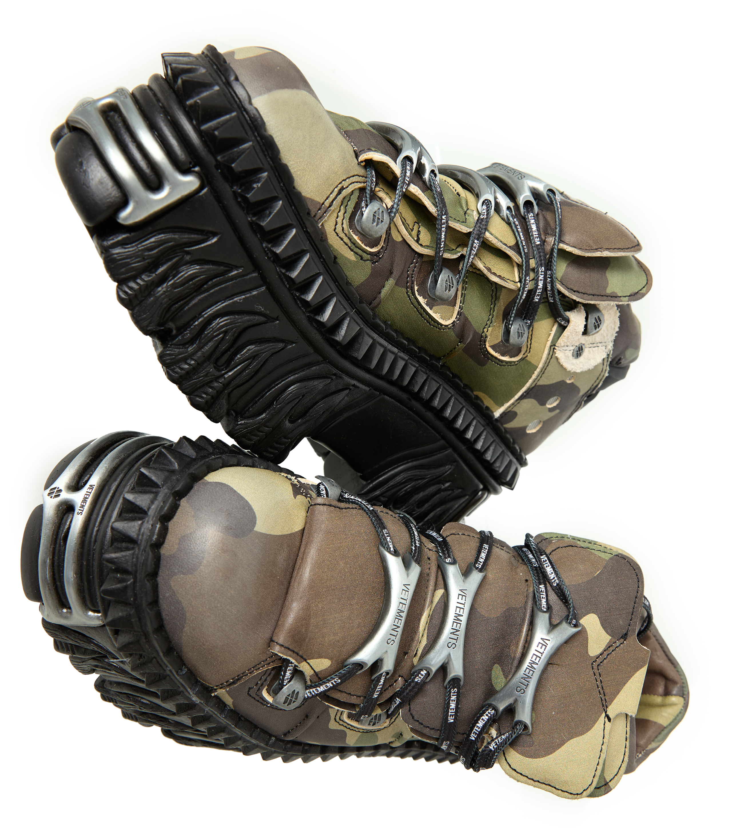 Buy VETEMENTS men khaki x new rock platform boots for $1,152 Buy VETEMENTS men khaki x new rock platform boots for $1,152