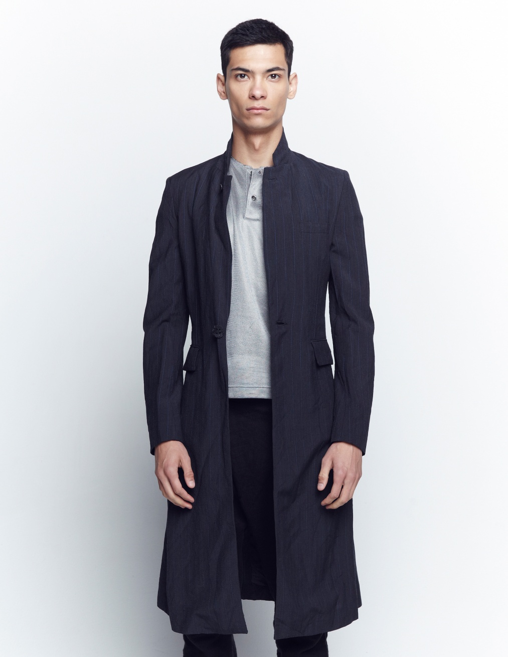 Buy Comme des Garcons Homme plus men long one button coat for $1,425 online on SV77, PK-J024-051-2-2