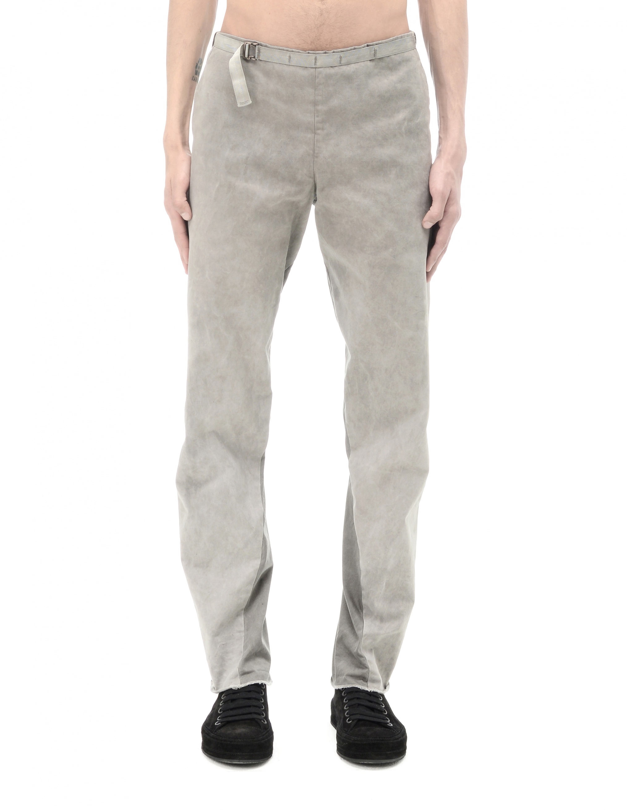 Buy Volga Volga men grey cotton trousers for $225 online on SV77, VV16S-38